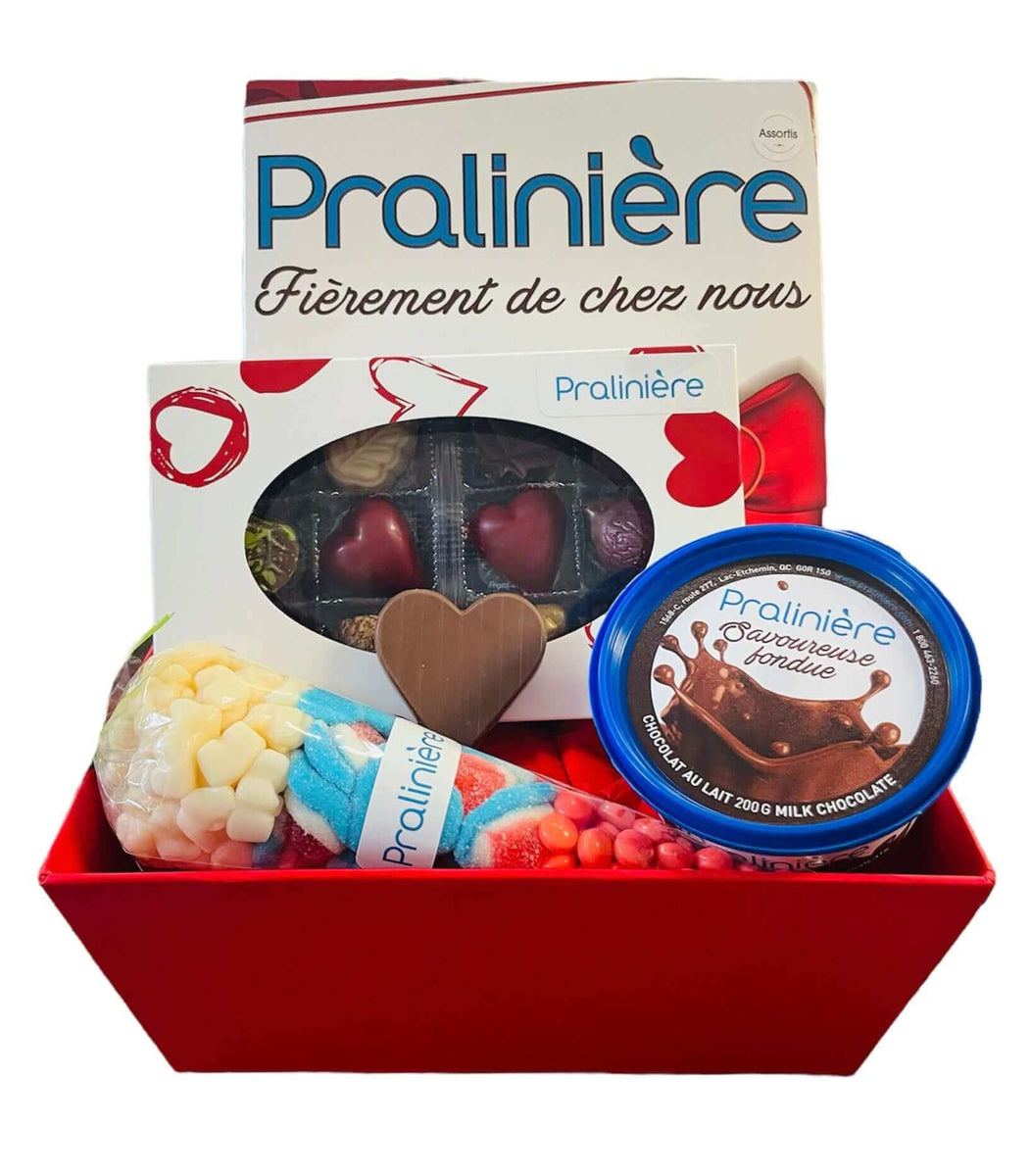 Le romantique l Panier cadeau chocolat l Chocolat artisanal